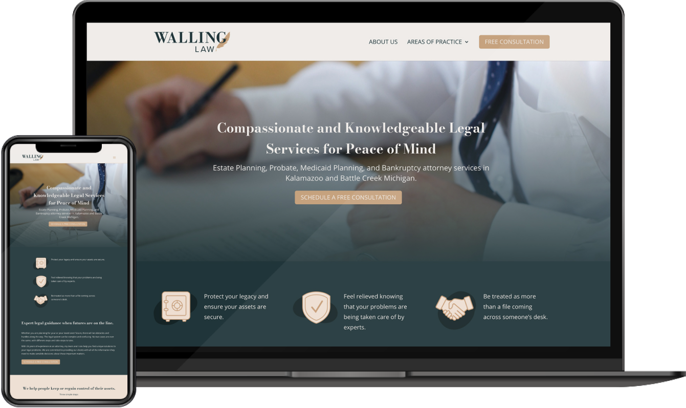 Website Design for Walling Law